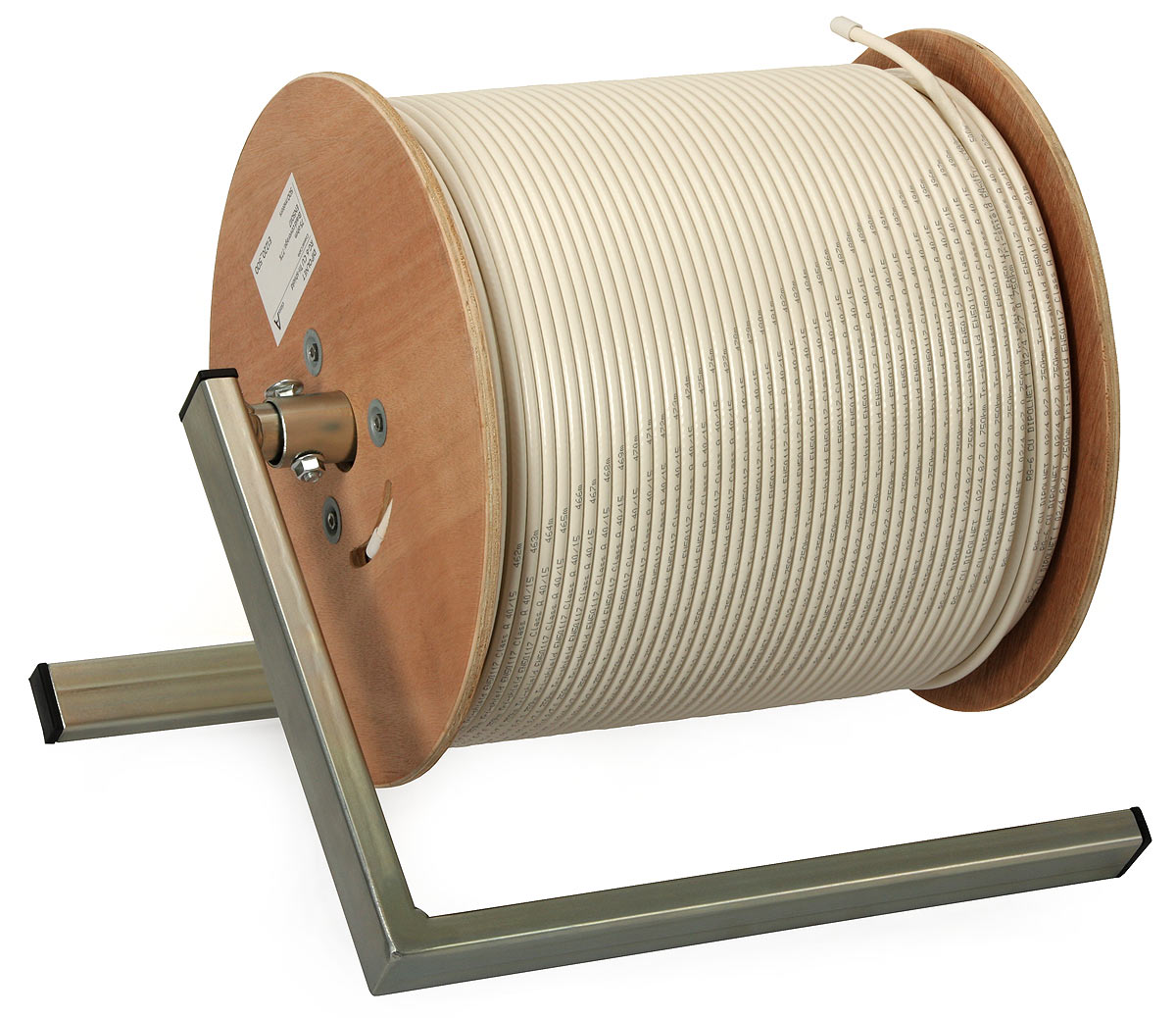 Folding stand for unwinding cables from reels