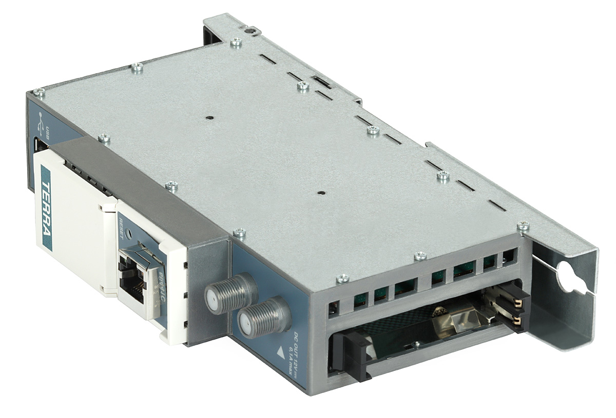 IPTV streamer 4×DVB-T/T2/C-IP sti441C, built-in 2×CI and USB port TERRA